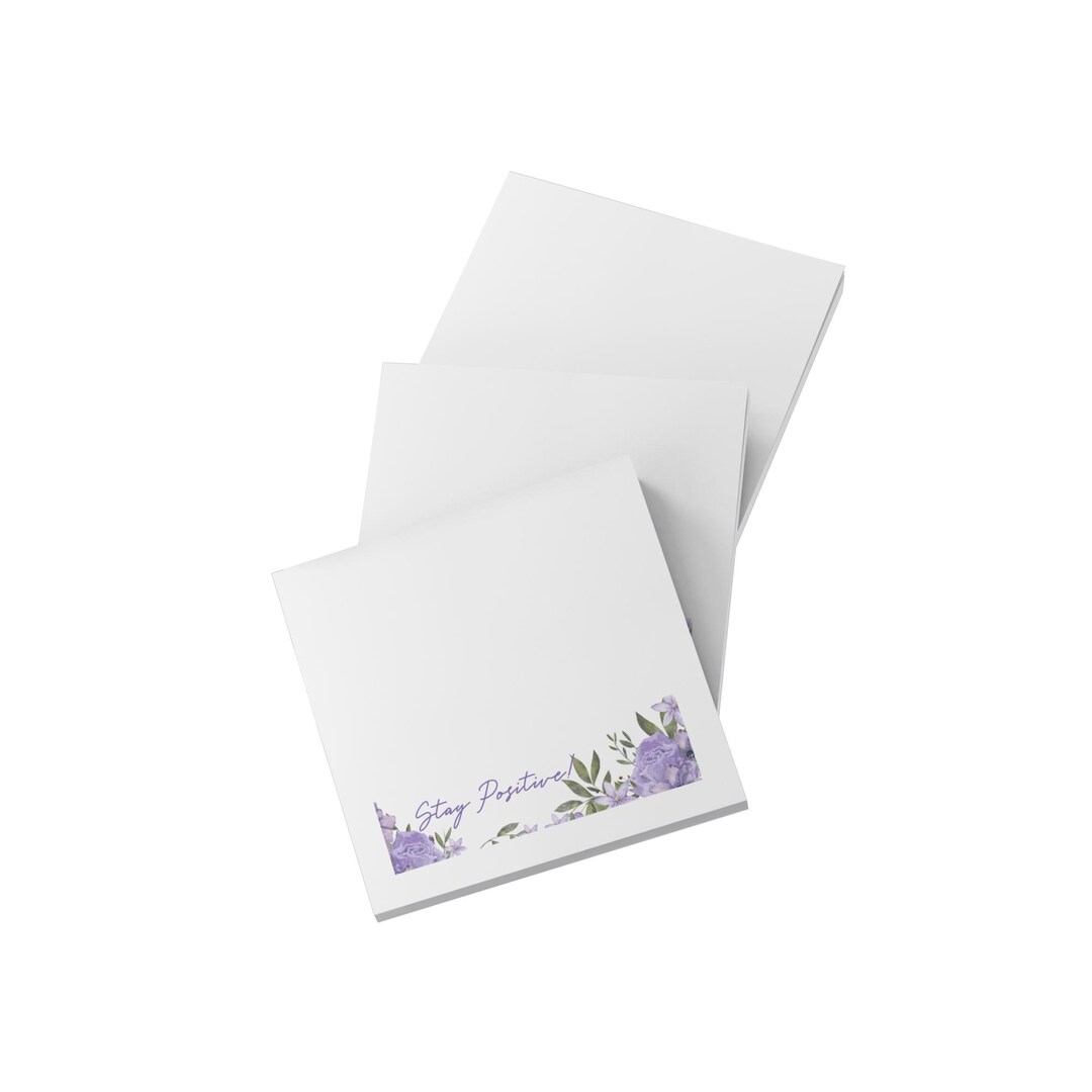 Stay Positive Motivational Sticky Note Pad - Etsy