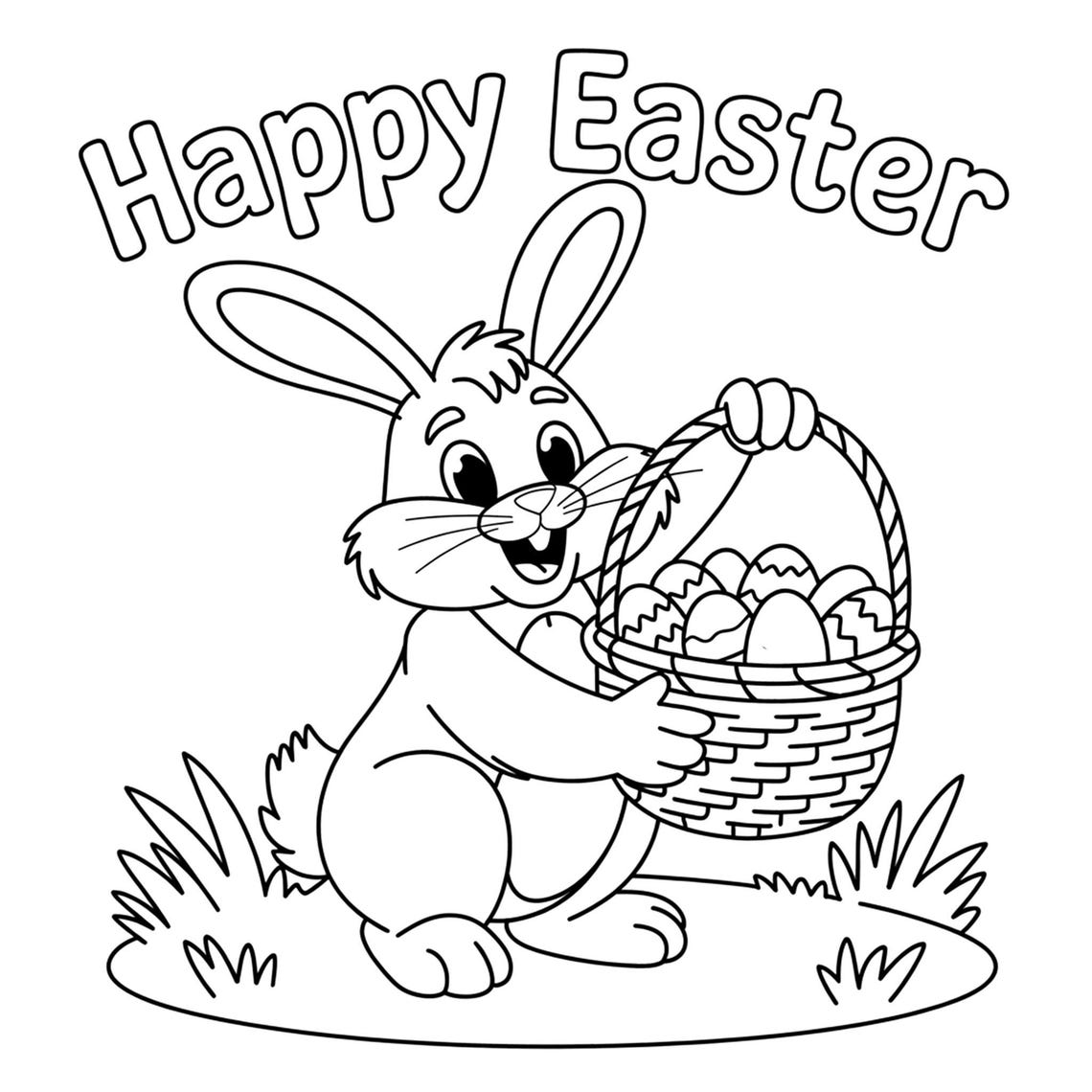 Easter Coloring Book Printable Activity - Etsy