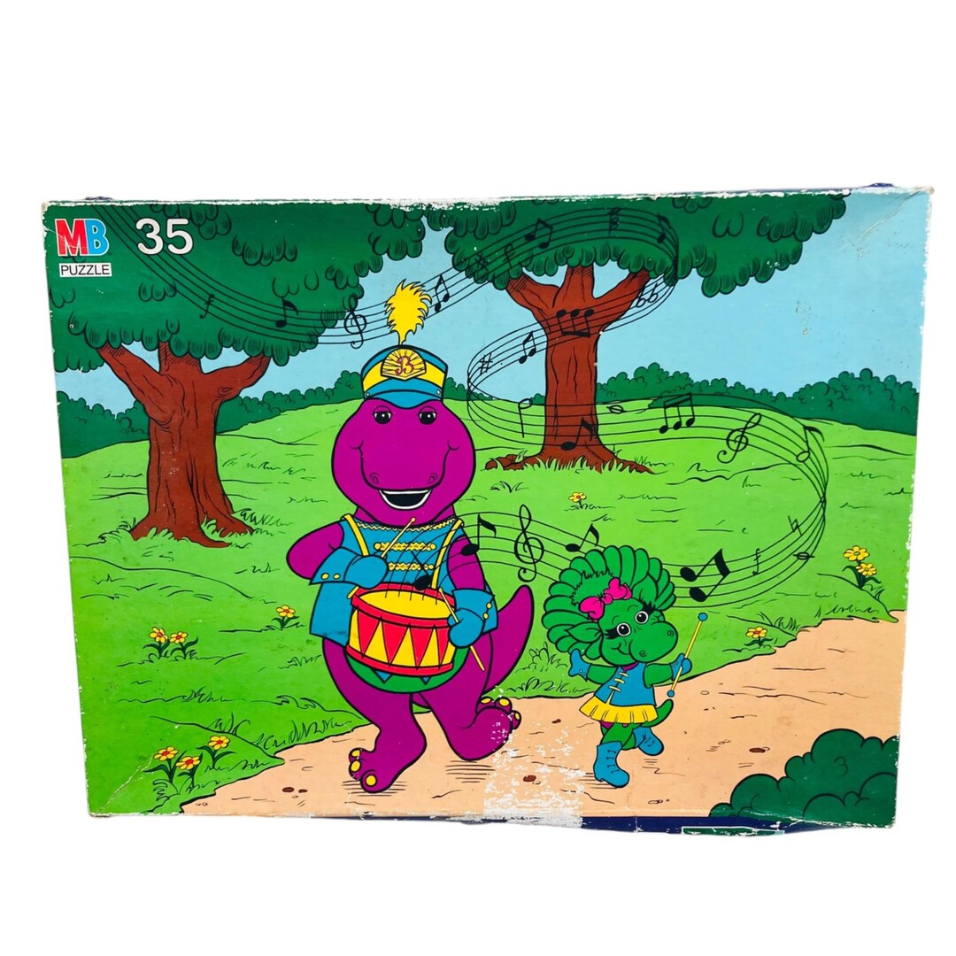 Barney Floor Puzzle 35 Piece 17x22 Inches Vintage 90's Purple Dinosaur - Etsy