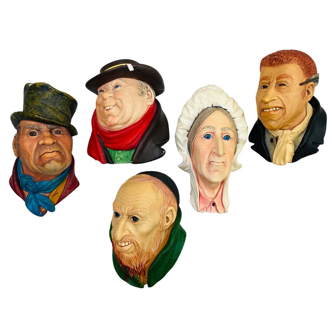 Bossons Chalkware Charles Dickens Characters 3D Wall Hanging Decor ...