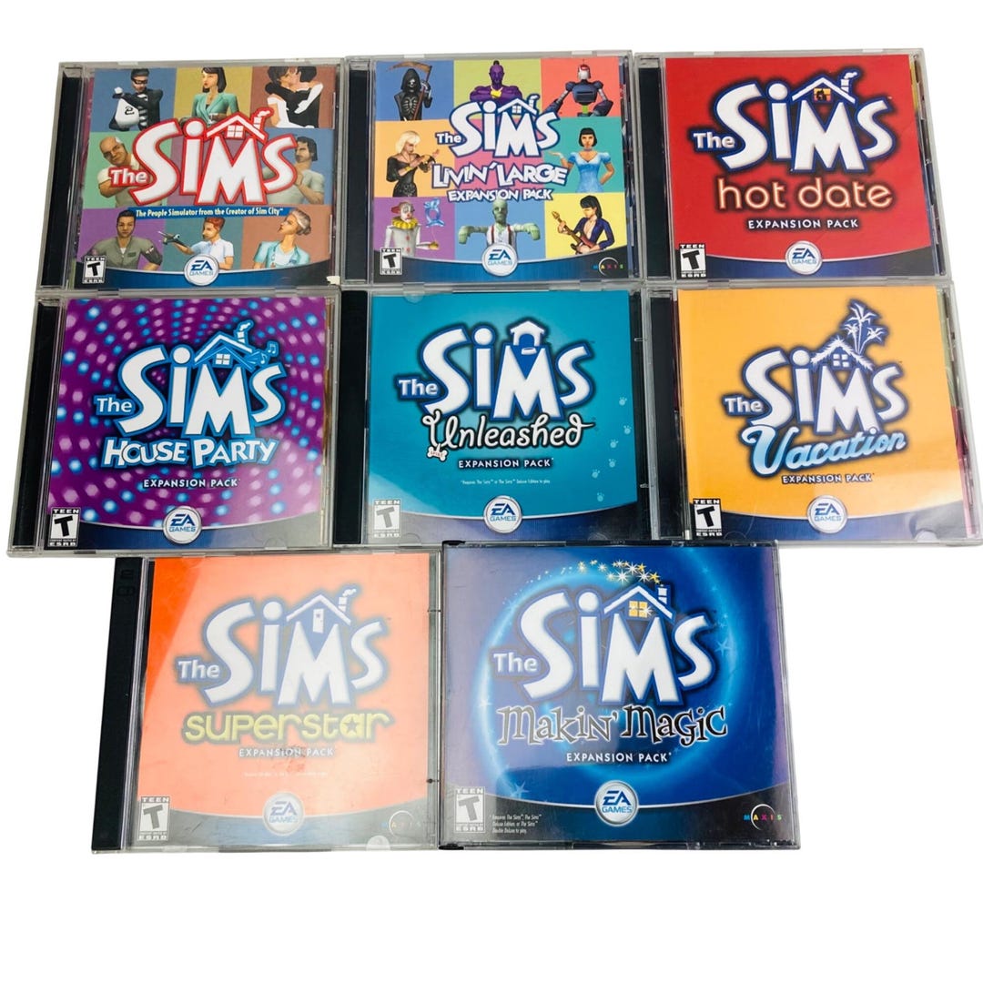The Sims 1 PC Game - Complete Collector's Lot With 7 Expansion Packs 8 ...