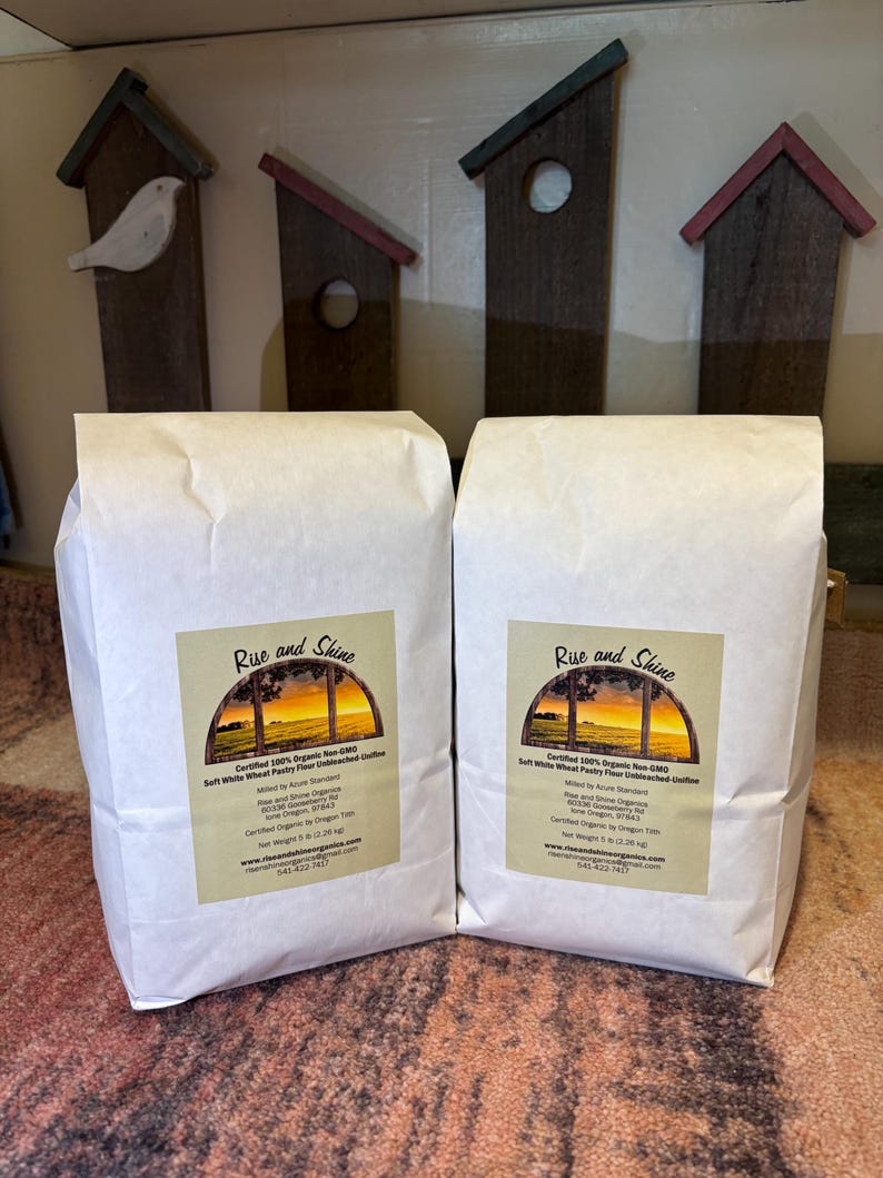 2 - 5lb Bags - Organic Whole Wheat Flour - Certified 100% Organic ...
