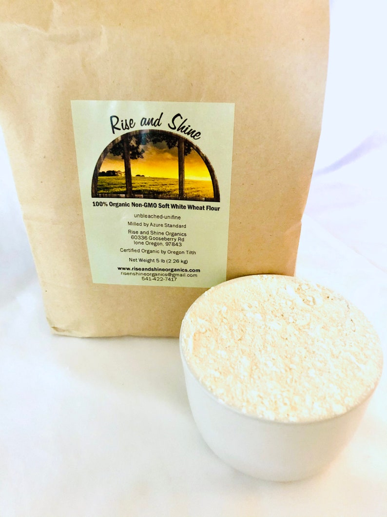 2 - 5lb Bags - Organic Whole Wheat Flour - Certified 100% Organic ...