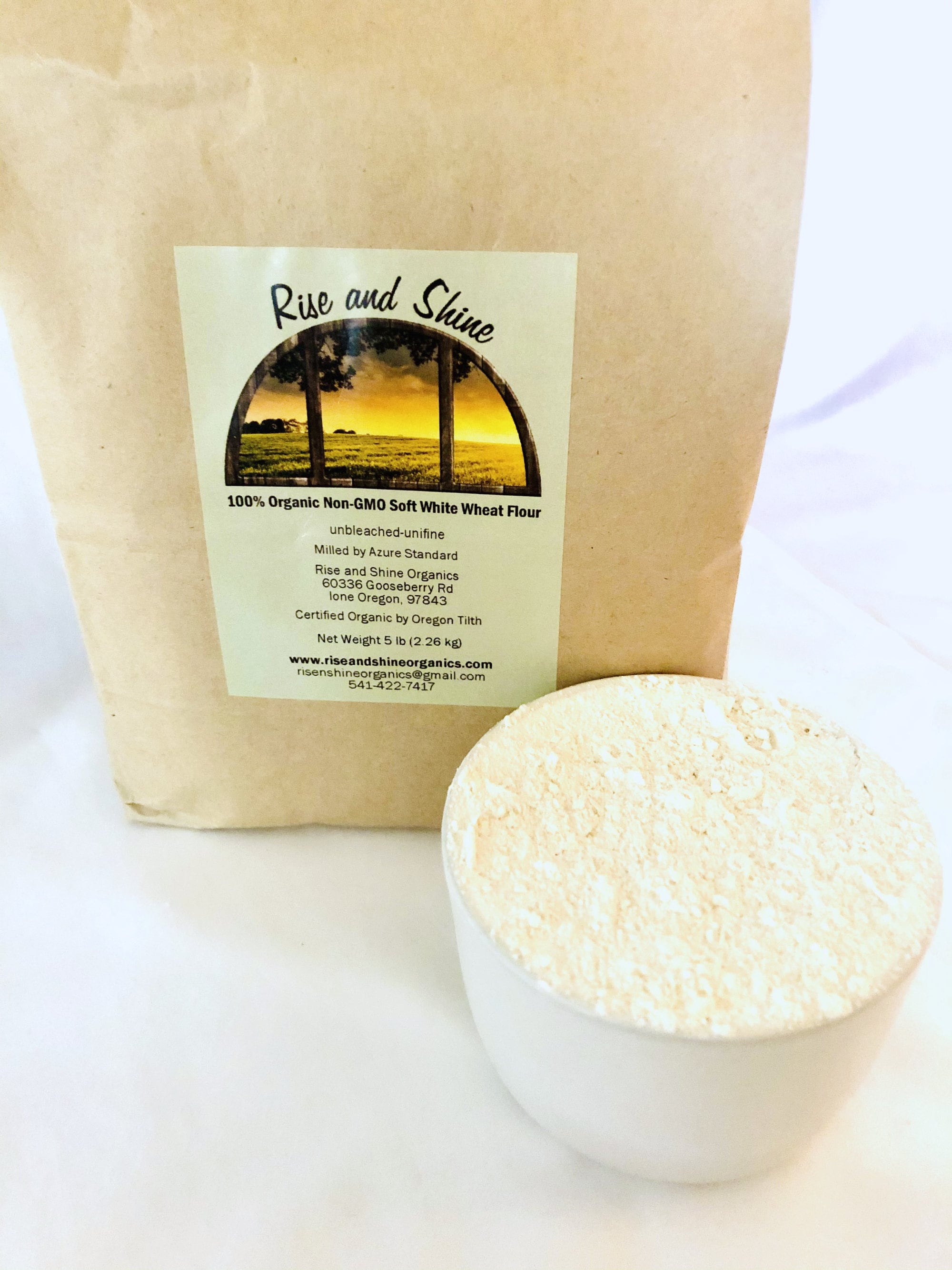 2 - 5lb Bags - Organic Whole Wheat Flour - Certified 100% Organic ...