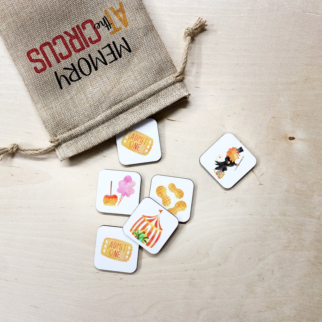Circus Memory Match Game | Montessori Homeschool Toy - Etsy