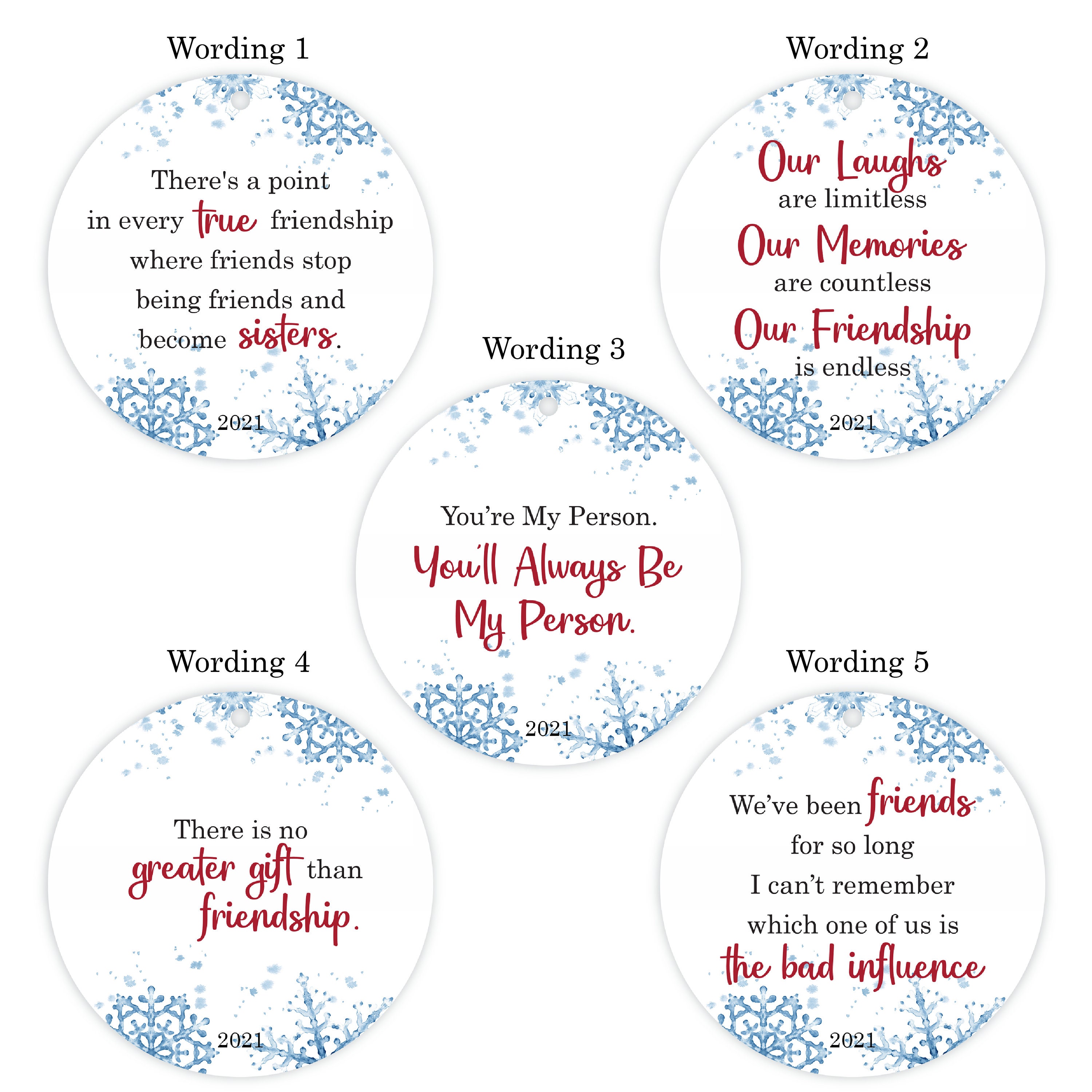 3 Person Personalized Best Friend Ornament BFF Ornament - Etsy