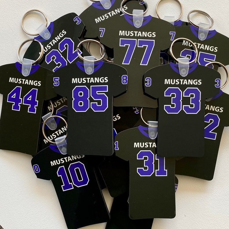 Personalized Football Jersey Keychain or Ornament Teenager - Etsy