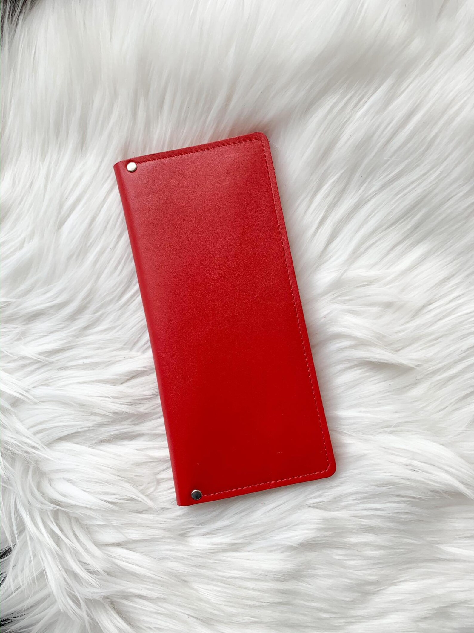 Red Leather Womens Wallet Ladies Wallet Red Long Etsy