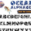 Shark Letters SVG, Fish Ocean Alphabet Svg, Underwater Silhouette Svg ...