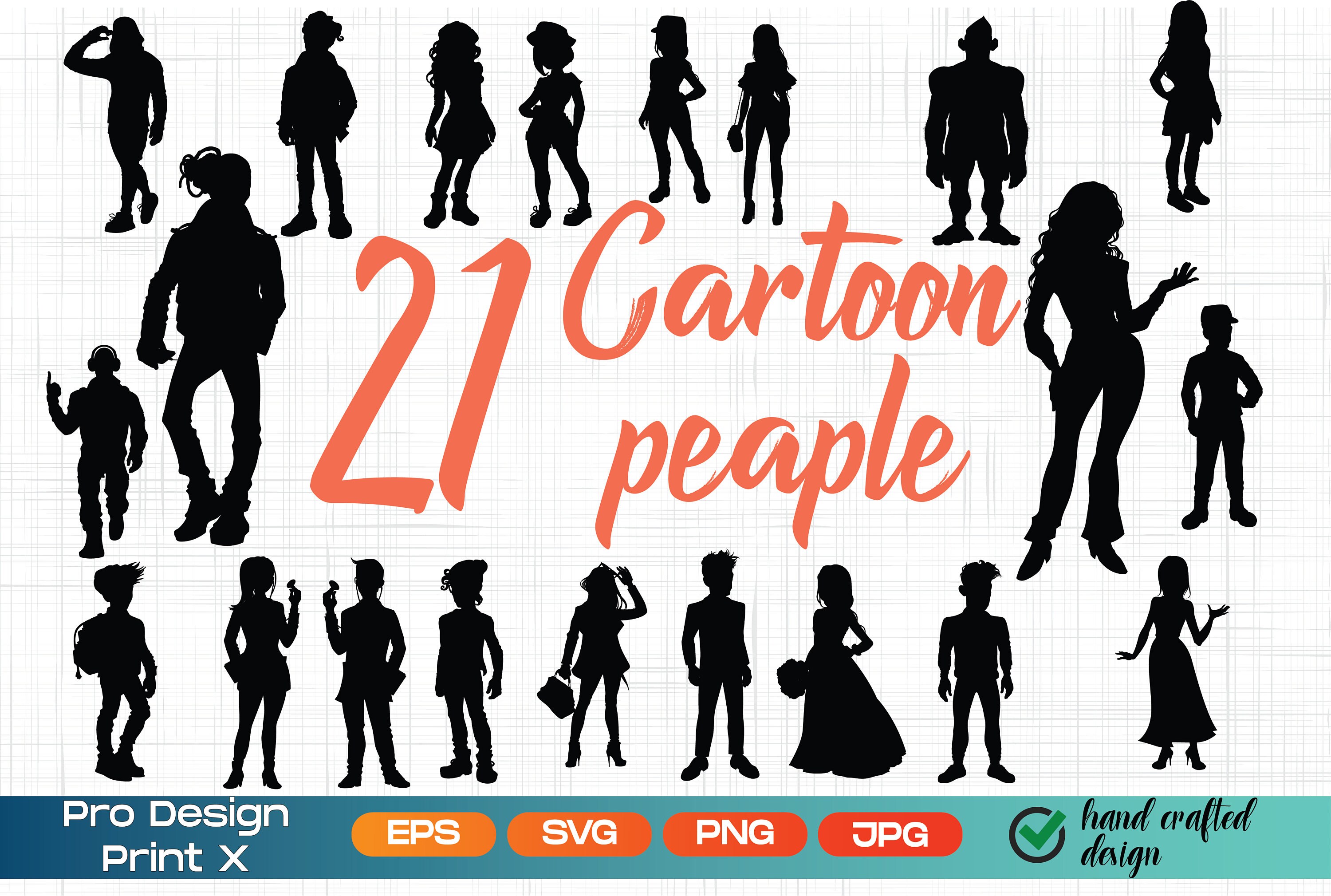 People Svg Cartoon People People Silhouette Svg Character - Etsy Hong Kong