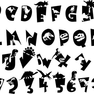 Dinosaur Alphabet SVG, Dino Cut Letters SVG, Boys Dinosaur Shirt SVG - Etsy