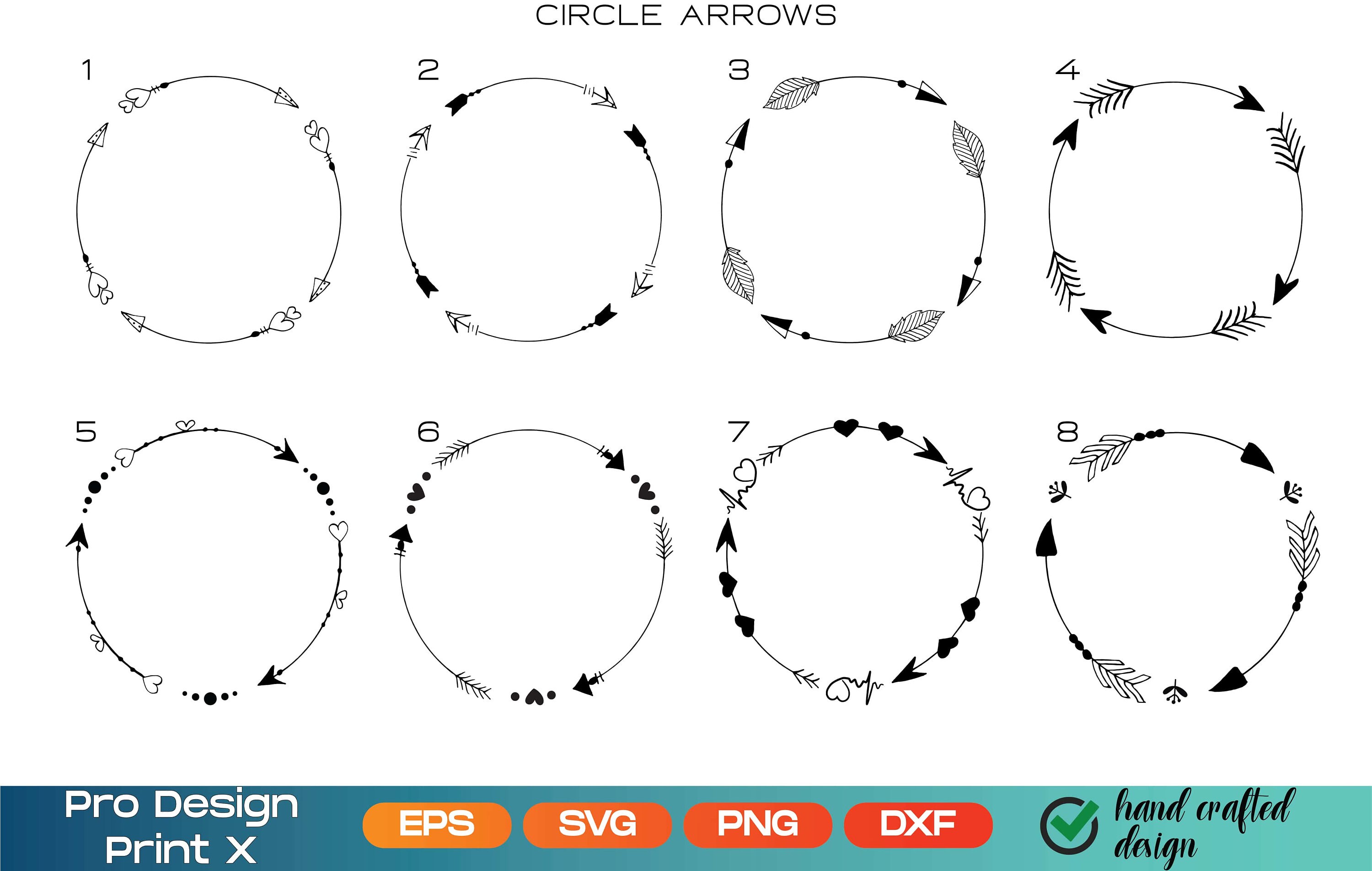 Arrow Svg Arrows Bundle Valentine Svg Arrow Circle Svg - Etsy