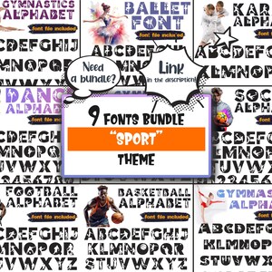 American Football Font, Football Letters and Numbers, American Football ...