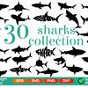 Shark Letters SVG, Fish Ocean Alphabet Svg, Underwater Silhouette Svg ...
