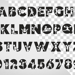 Cheerleader Font, Cheerleader Letters, Cheer Mom T-shirt, Football Svg ...