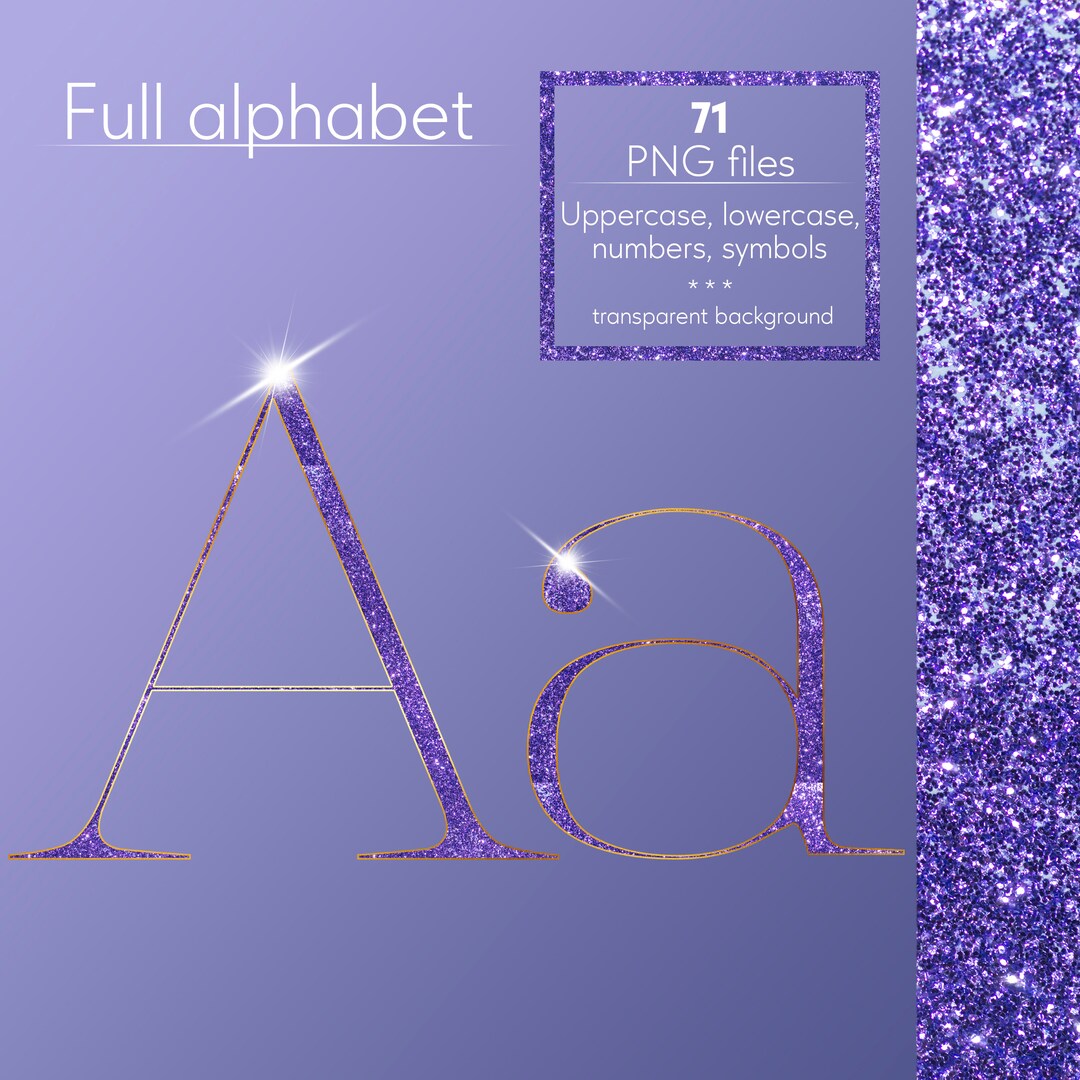 Purple Alphabet PNG, Diamond Letters PNG, Glam Letters, Sparkle ...