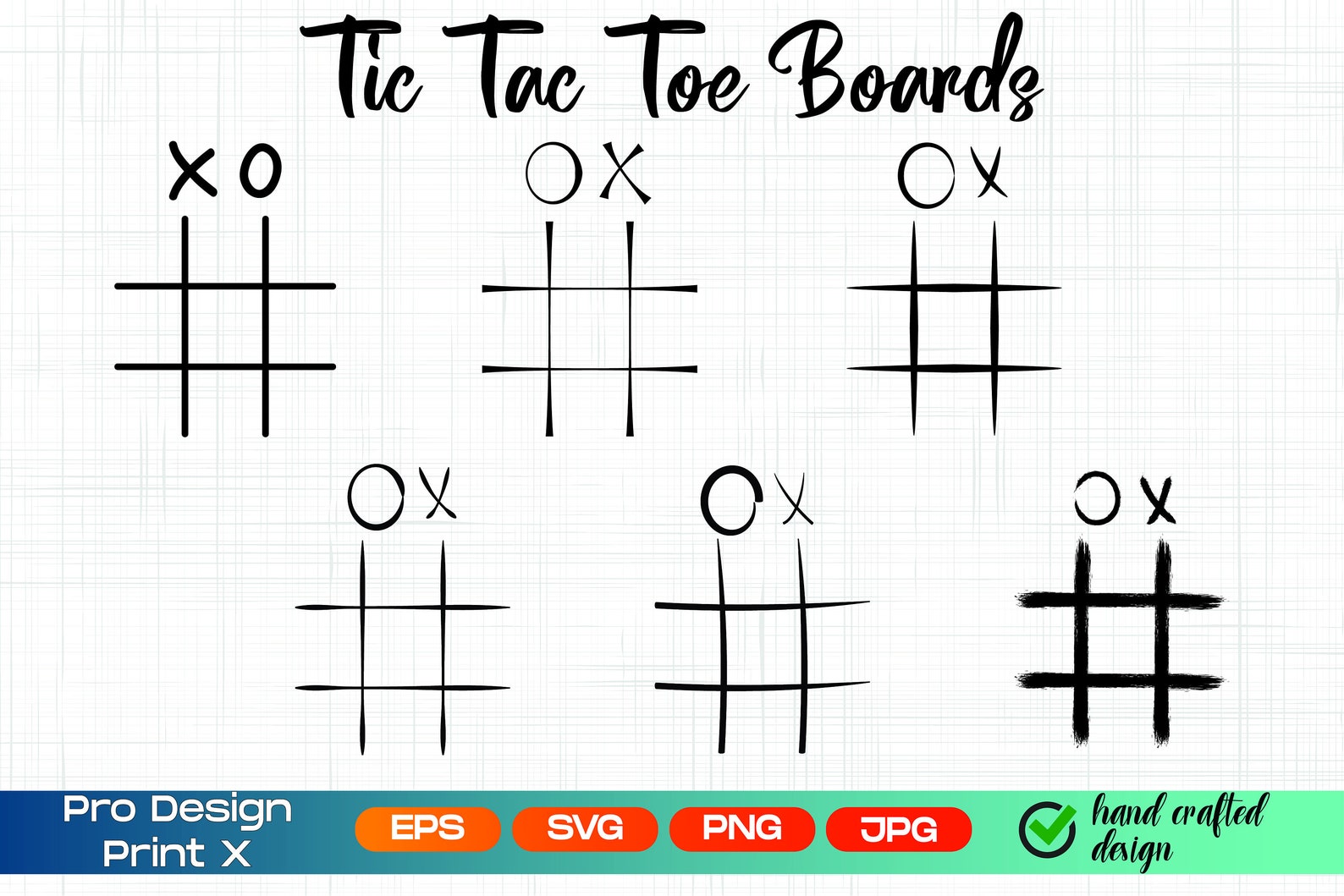 TIC TAC TOE Svg Tic Tac Toe Board Jpg Svg Png Eps Tic - Etsy