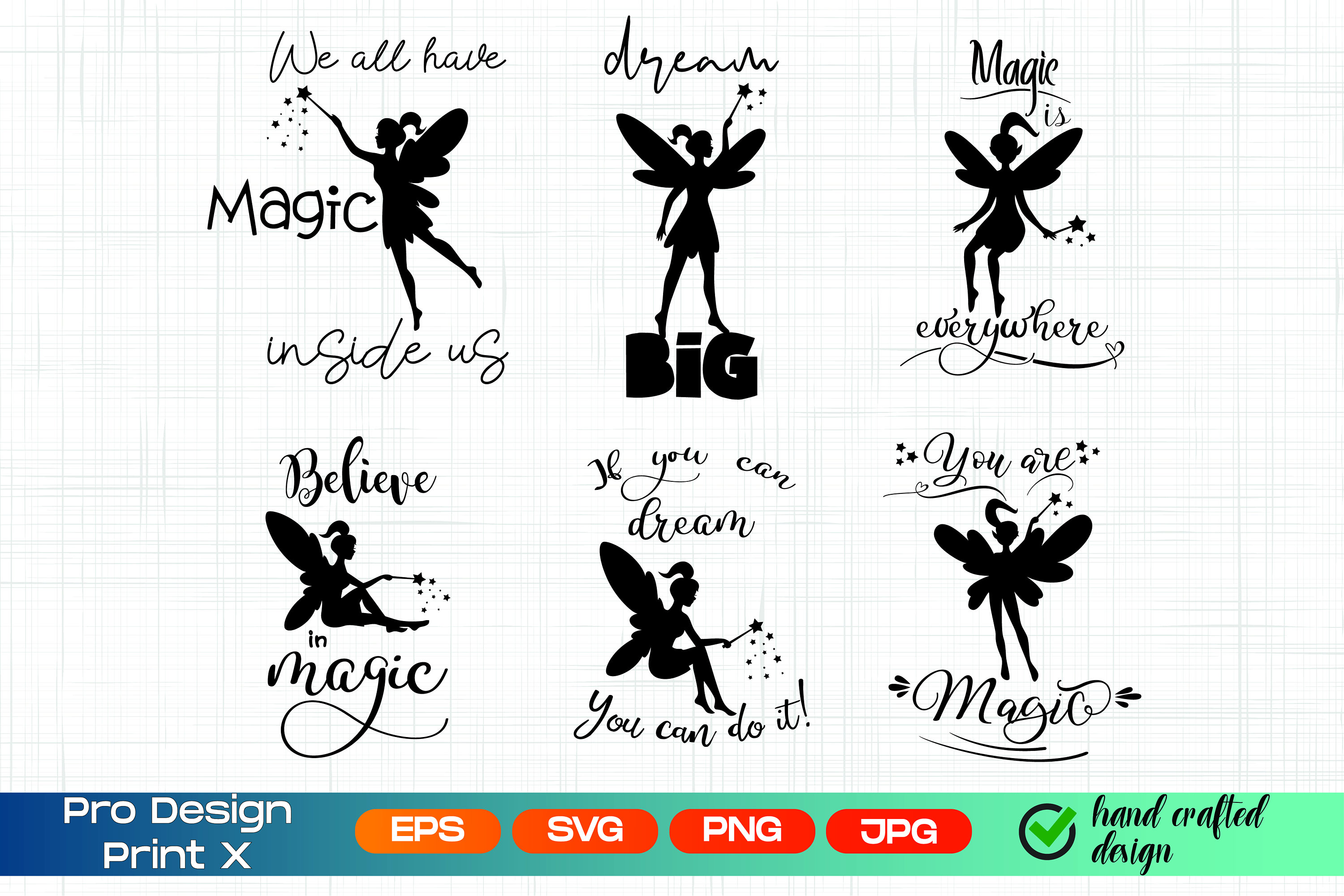 Fairy Svg Cut Files, Motivation Quotes Svg, Magic Tinkerbell Svg ...