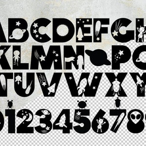 Kids Space Letters SVG, Solar System Alphabet, Galaxy Letters SVG, Moon ...