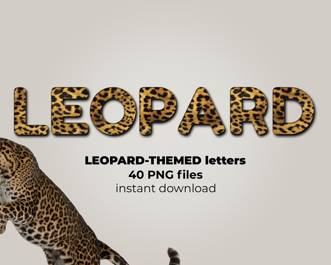Leopard Letters PNG, Leopard Alphabet PNG, Leopard Print, Alphabet ...