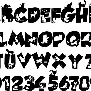 Cat Alphabet SVG, Cat Letters SVG, Cat Lover SVG, Animal Letters Svg - Etsy