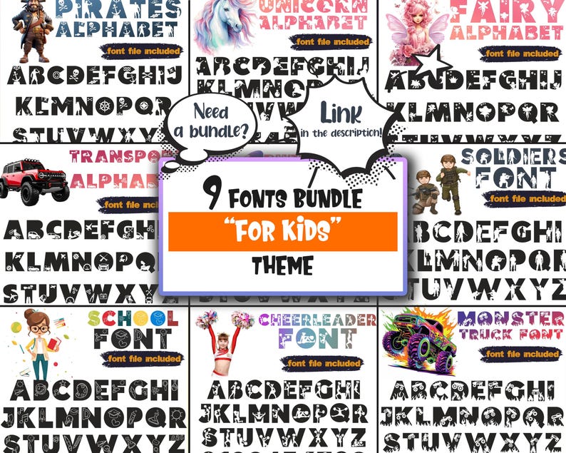 Monster Truck Font OTF, Monster Jam Alphabet, Cars Font, Kids ...