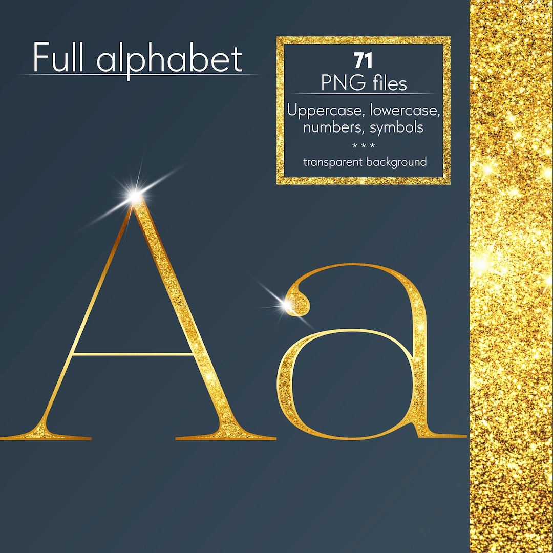 Gold Alphabet PNG, Diamond Letters PNG, Glam Lettering, Glitter ...