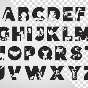 Animals Font for Kids, Animals Letters, SVG and TTF, Safari Zoo Animals, Fun Cute Font, Kids ...