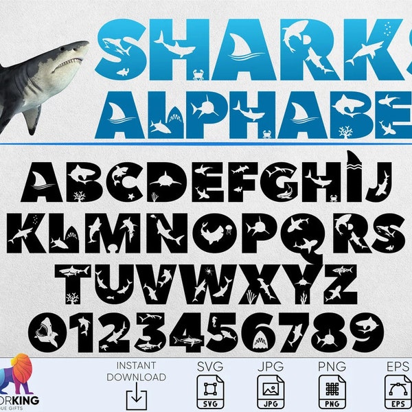 Fish Alphabet Svg - Etsy