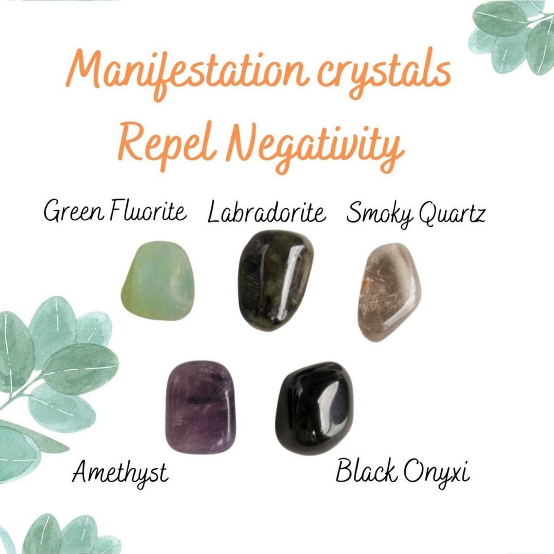 Manifestation Set | Repel Negativity Crystals Set | Crystals to Repel ...