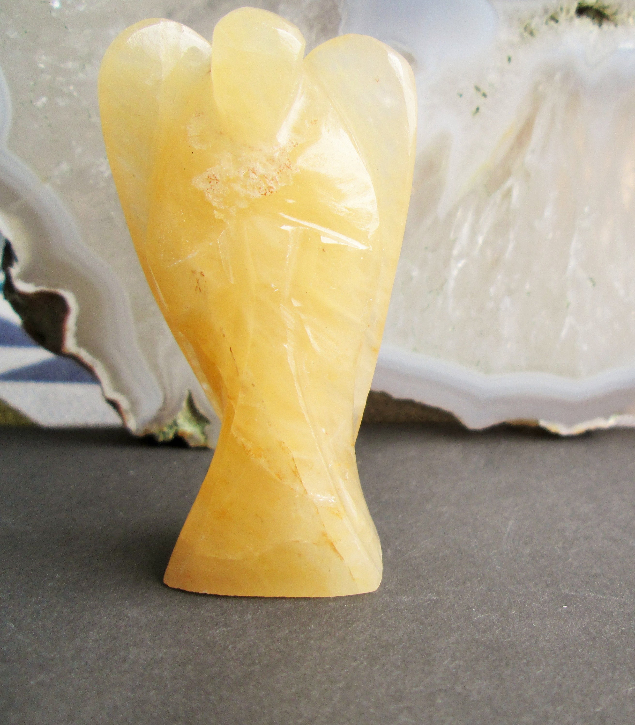 Honey Calcite Crystal Angel Honey Calcite Crystal Energy | Etsy