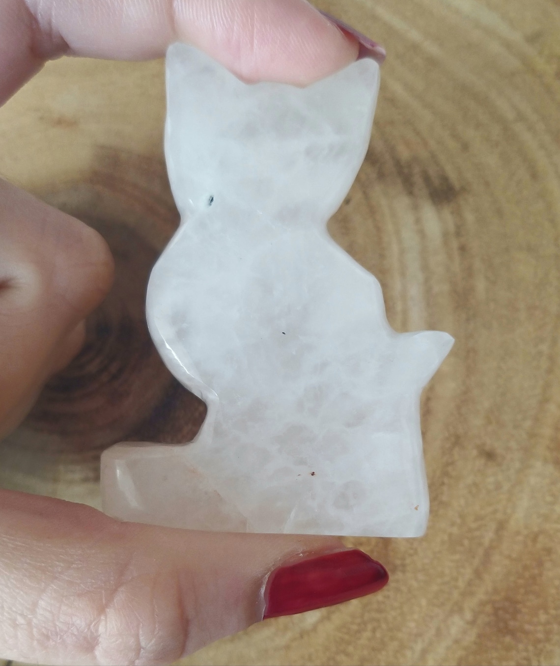 White Jade Cat Figurine Sculpture 60mm Crystal Cat Carving | Etsy