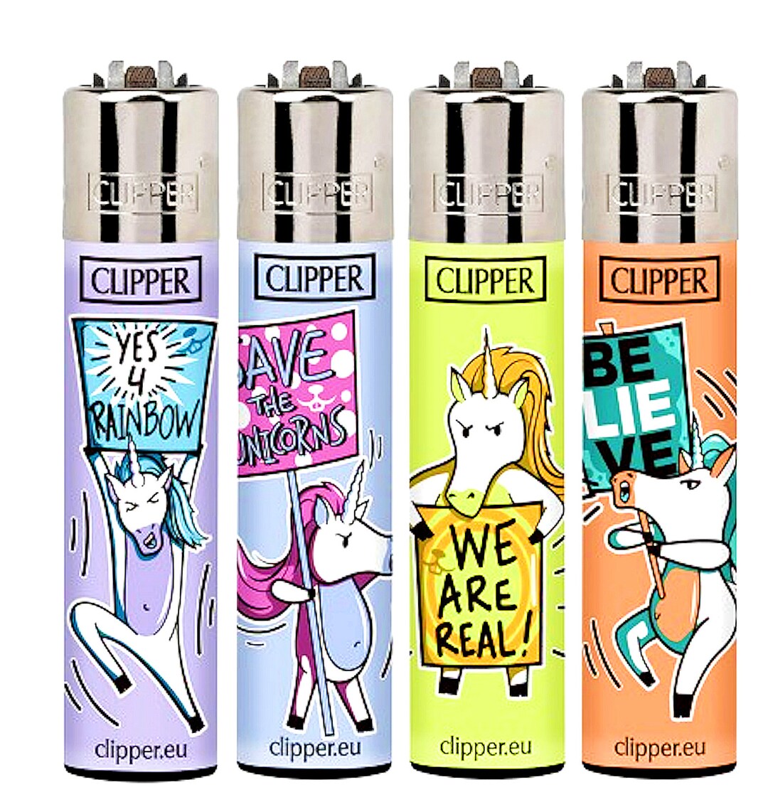Rare Unicorn Clippers Lighters Refillable Funny Cool Clipper Lighter ...