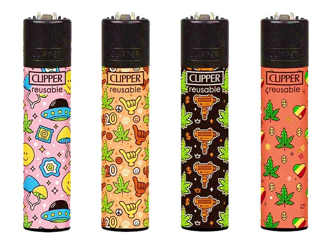 Funky Emojis RARE Clipper Lighters Funny Cool Clippers Lighter UFO Uzi ...