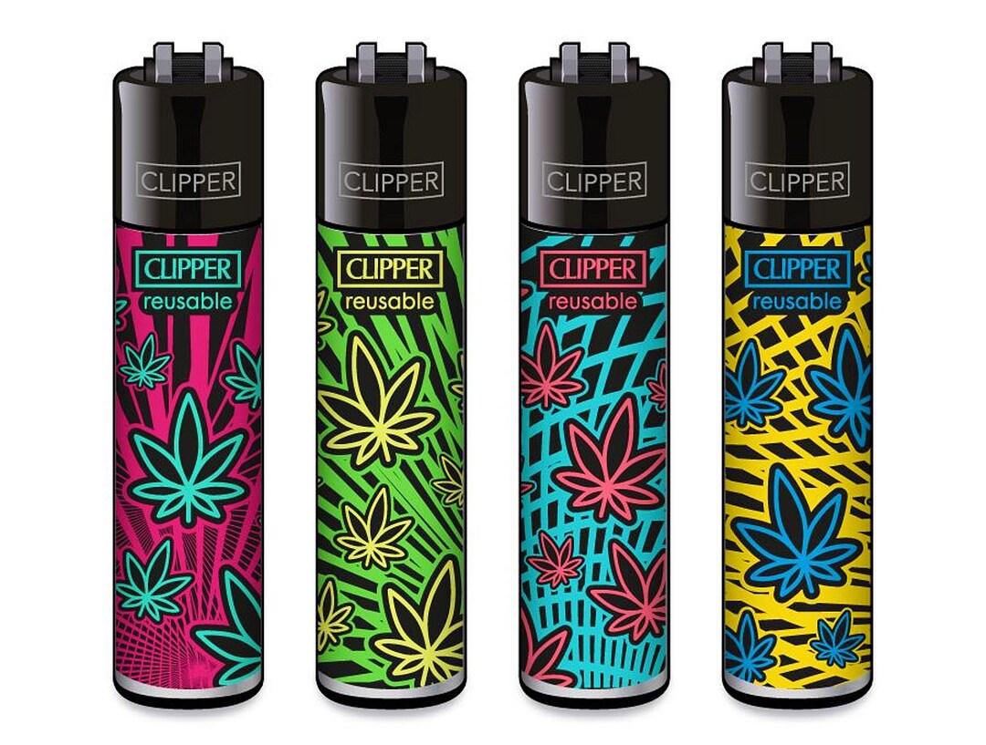 Patterned Leaves RARE Clipper Lighters Funny Cool Clippers Lighter Gas ...