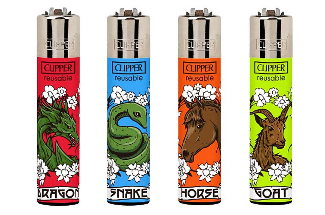 Chinese Zodiac Signs RARE Clipper Lighters Funny Cool Clippers Lighter ...