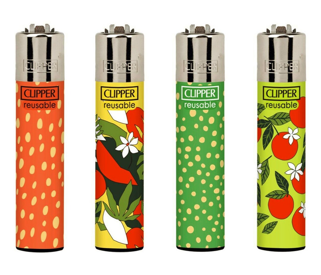 4 x Rare Summer Flowers Clipper Lighters Funny Cool Clippers Floral ...