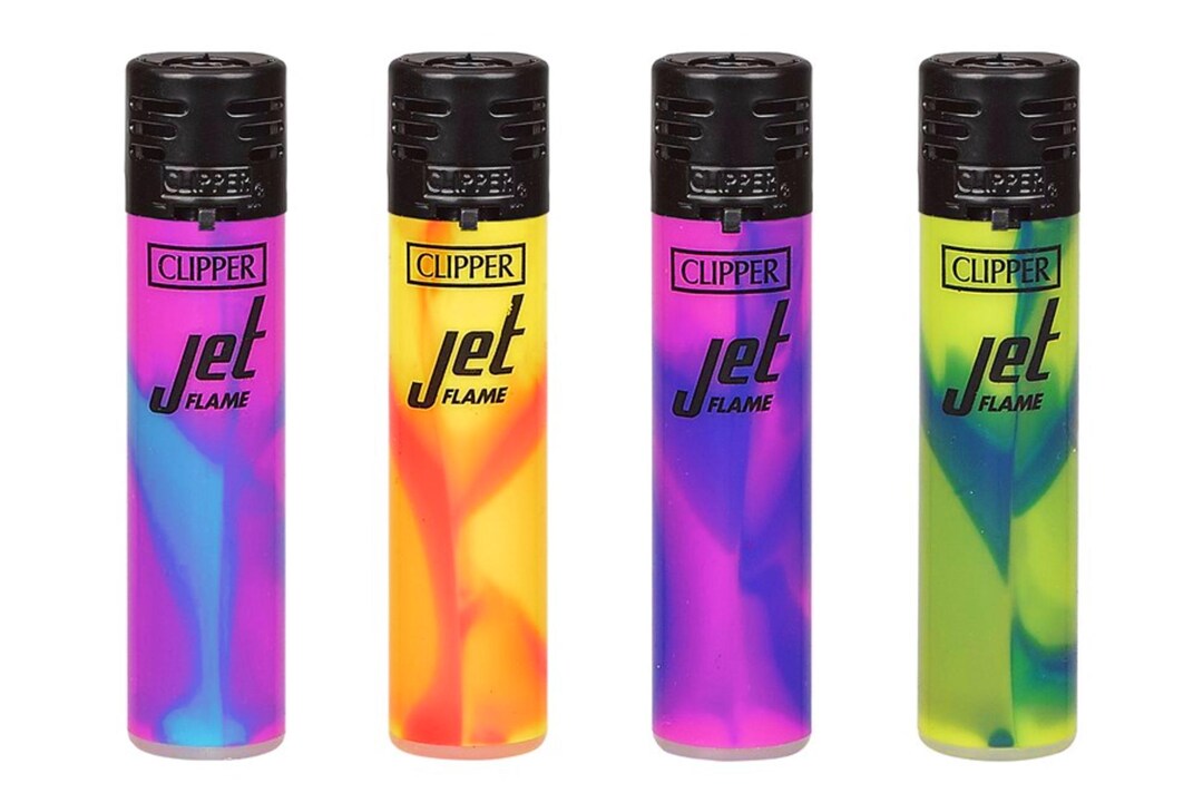 Jet Flame Tie Dye RARE Clipper Lighters Windproof Funny Cool Clippers ...