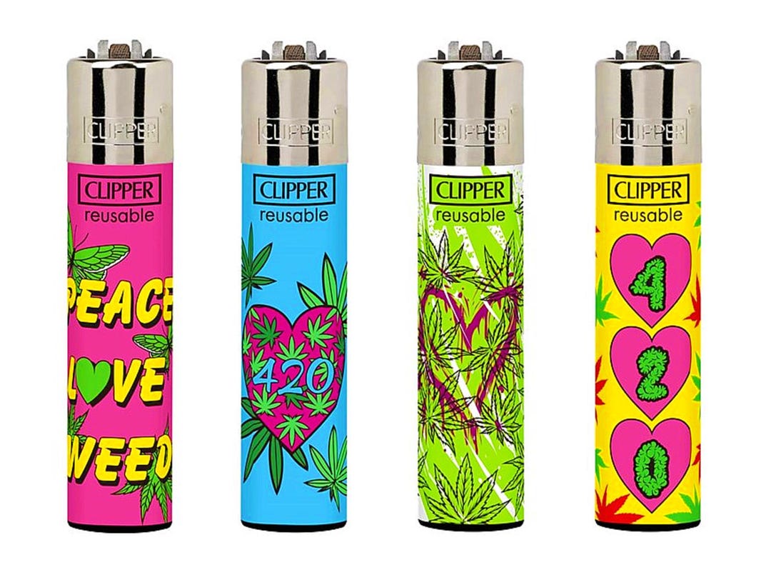 Weed Love Rare Clipper Lighters Funny Cool Clippers Lighter Colourful ...