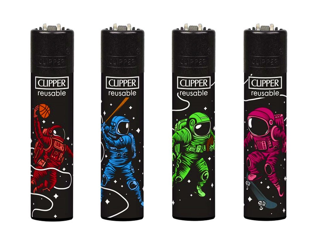 Astronauts RARE Clipper Lighters Funny Cool Clippers Lighter Space 420 ...