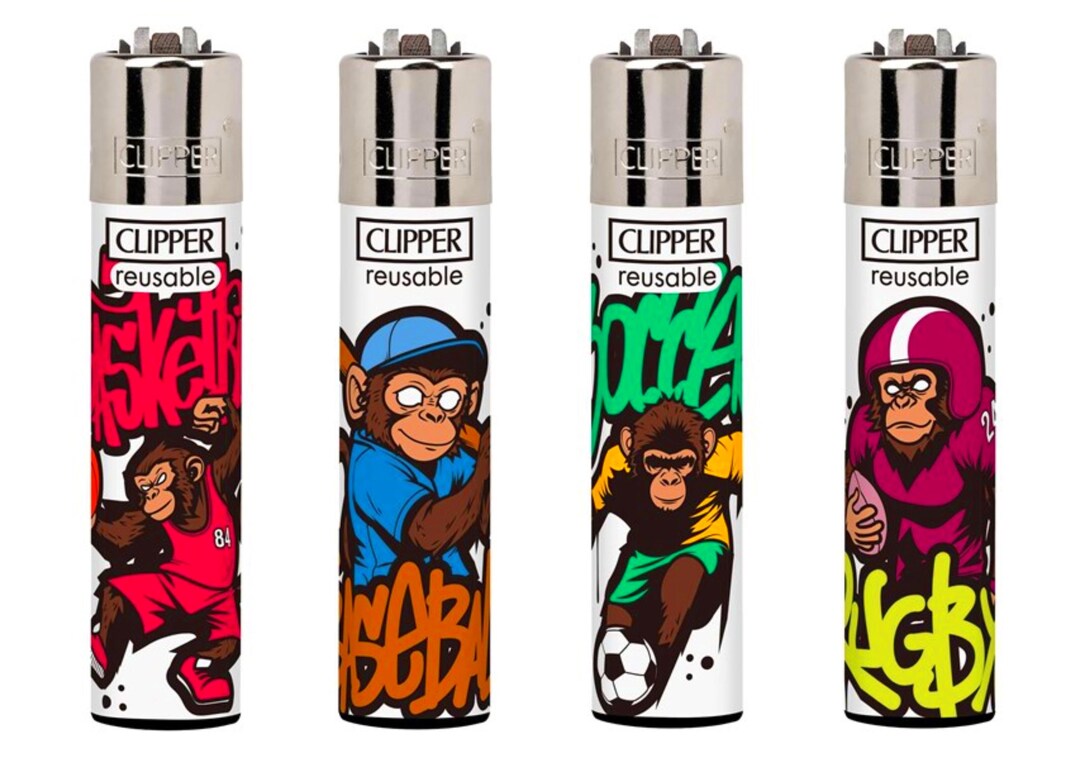 RARE Athlete Chimps Clipper Lighters 420 Animals Funny Cool Clippers ...