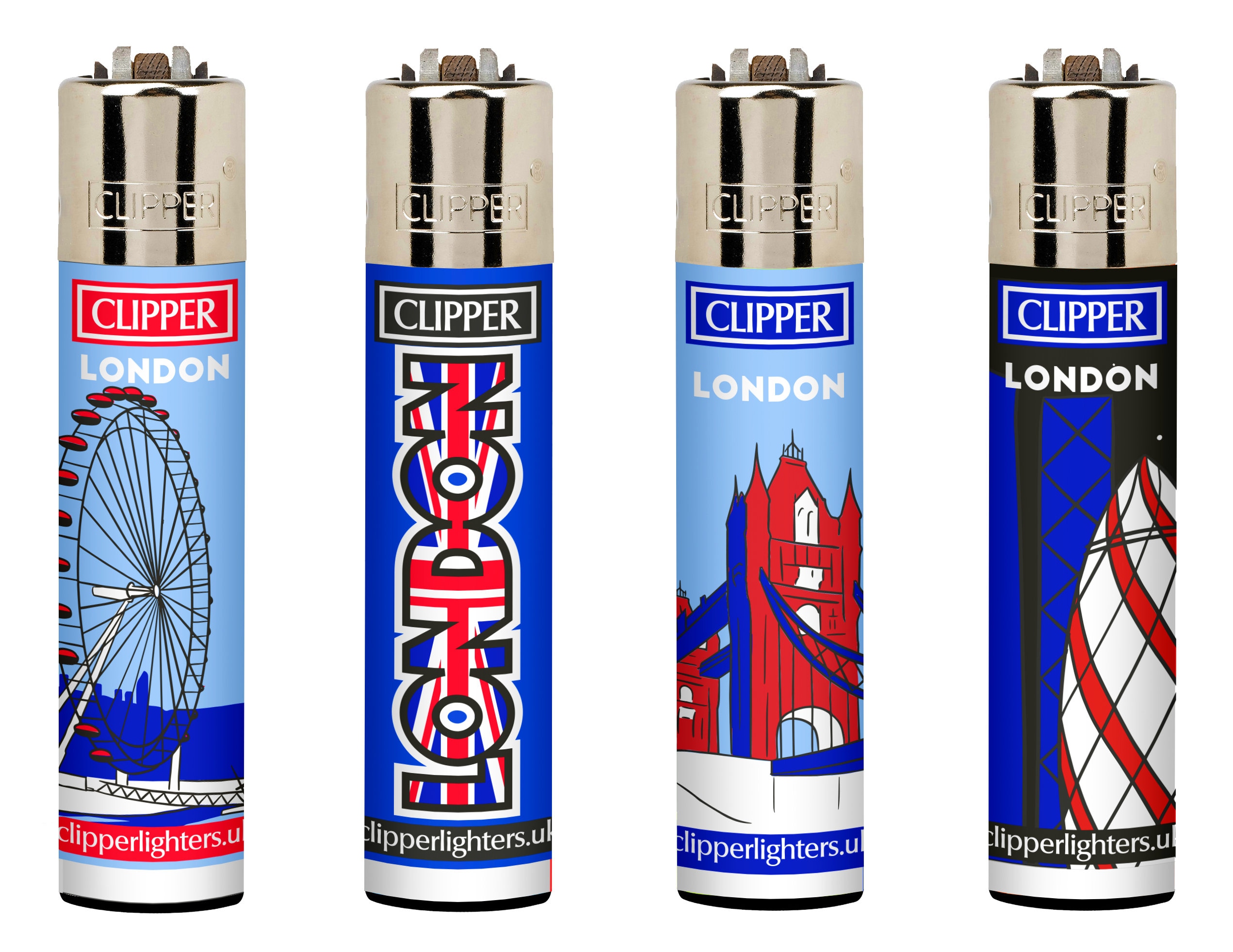 4 X London Clipper Lighters Rare Cool Clippers Funny Lighter Refillable ...