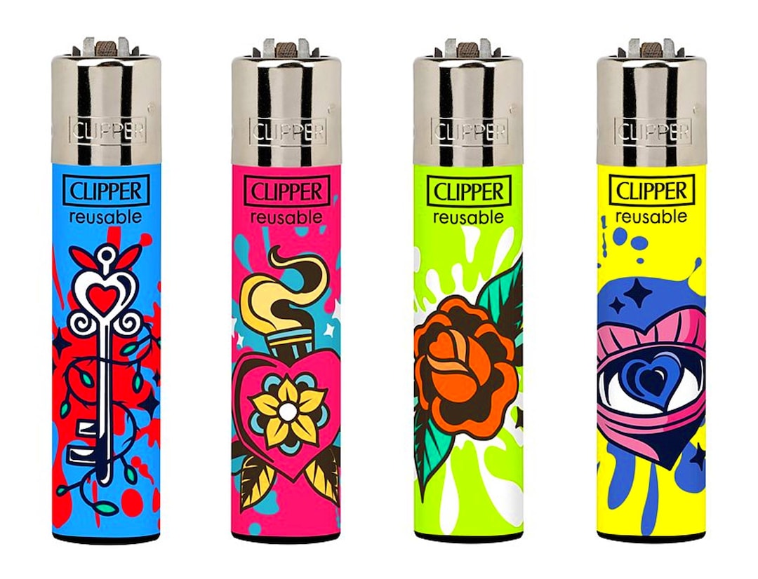 Tattoo Art RARE Clipper Lighters Funny Cool Clippers Lighter Colourful ...