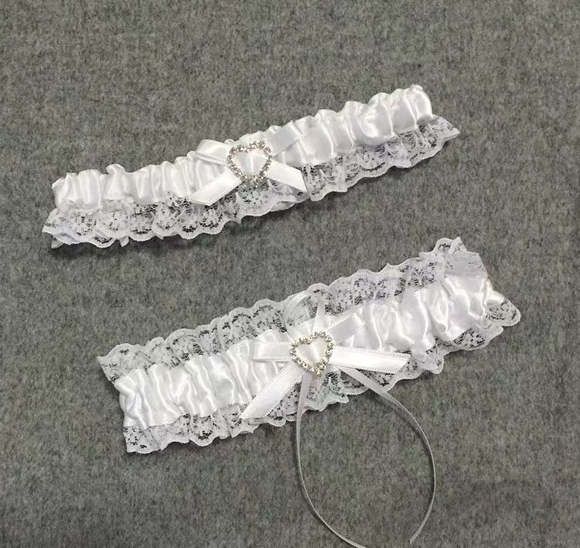Embroidered Wedding Stretch Lace Garter Set/bridal Garter - Etsy Canada