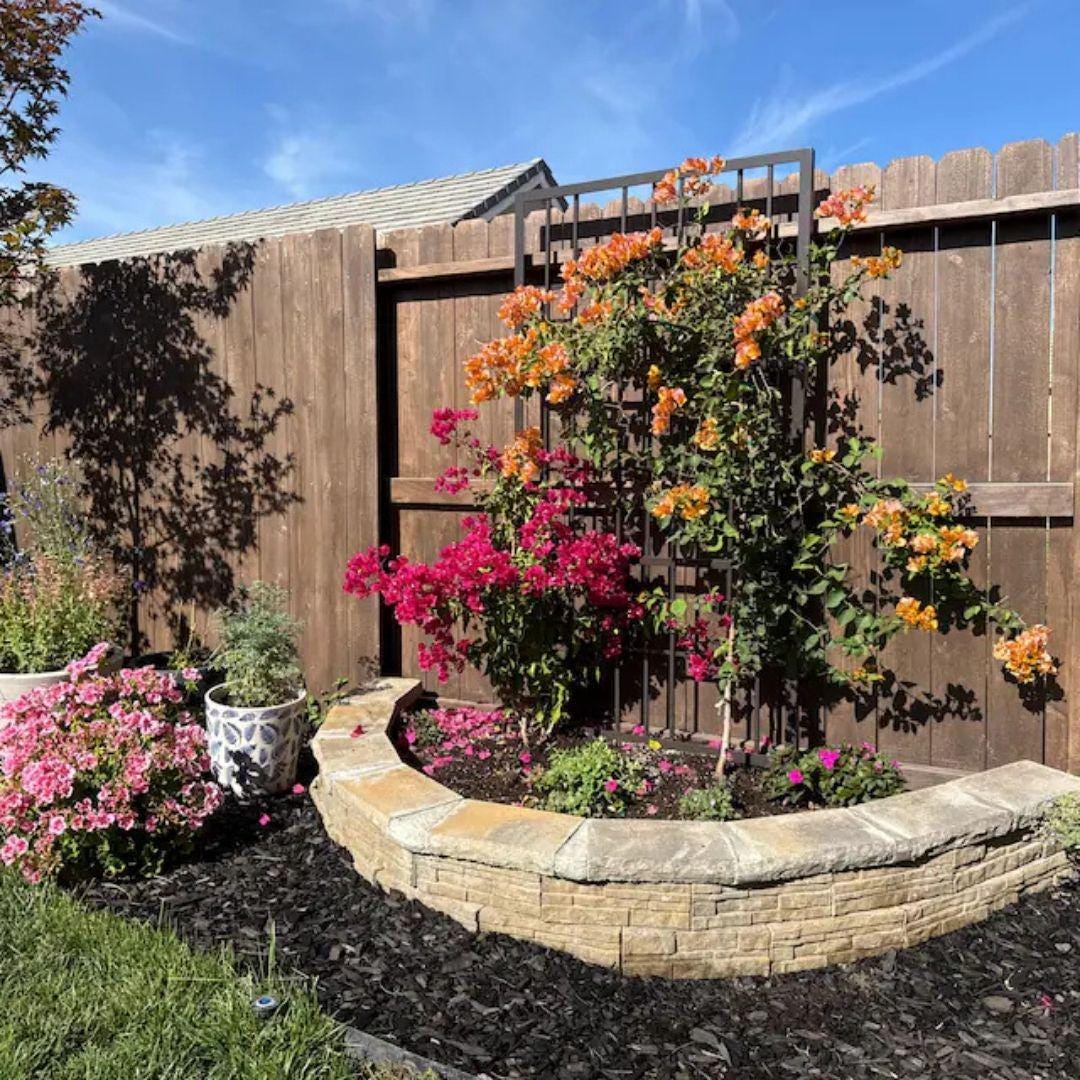 Urban Overlap Square Metal Trellis, Rust-proof Outdoor Trellis for ...