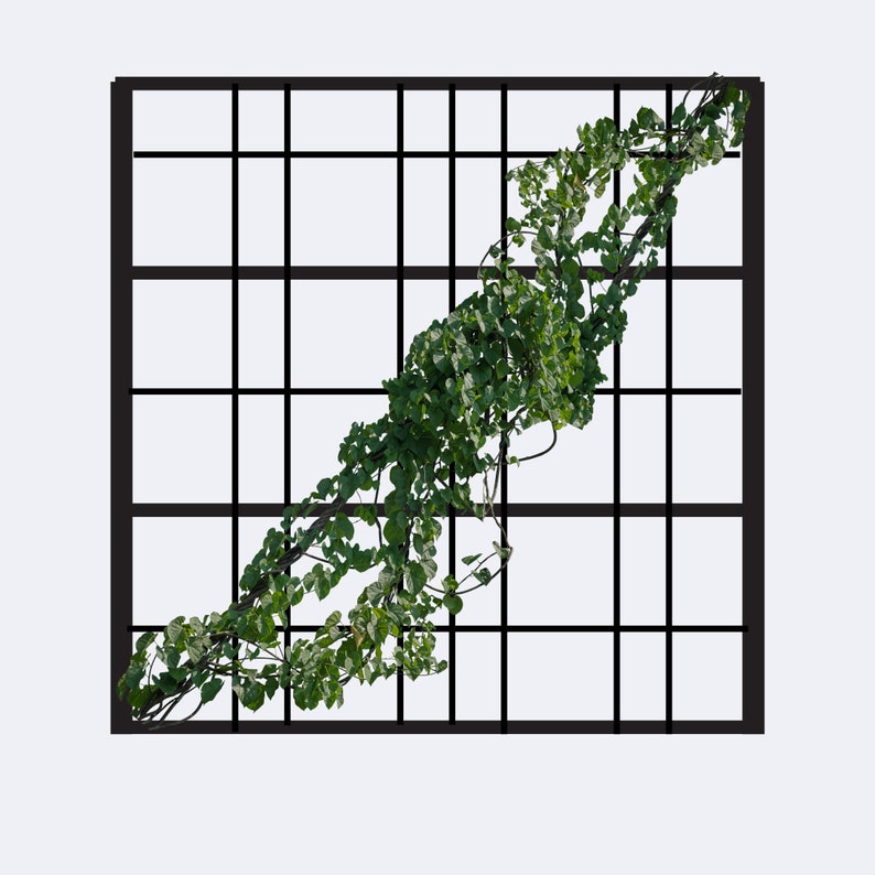 Urban Overlap Square Metal Trellis, Rust-proof Outdoor Trellis for ...