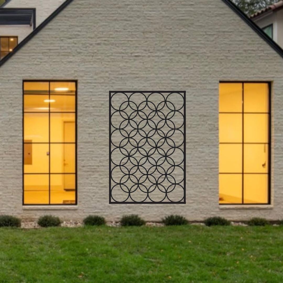 Mosaic Circular Custom Size Trellis Fence, Metal Garden Partition ...