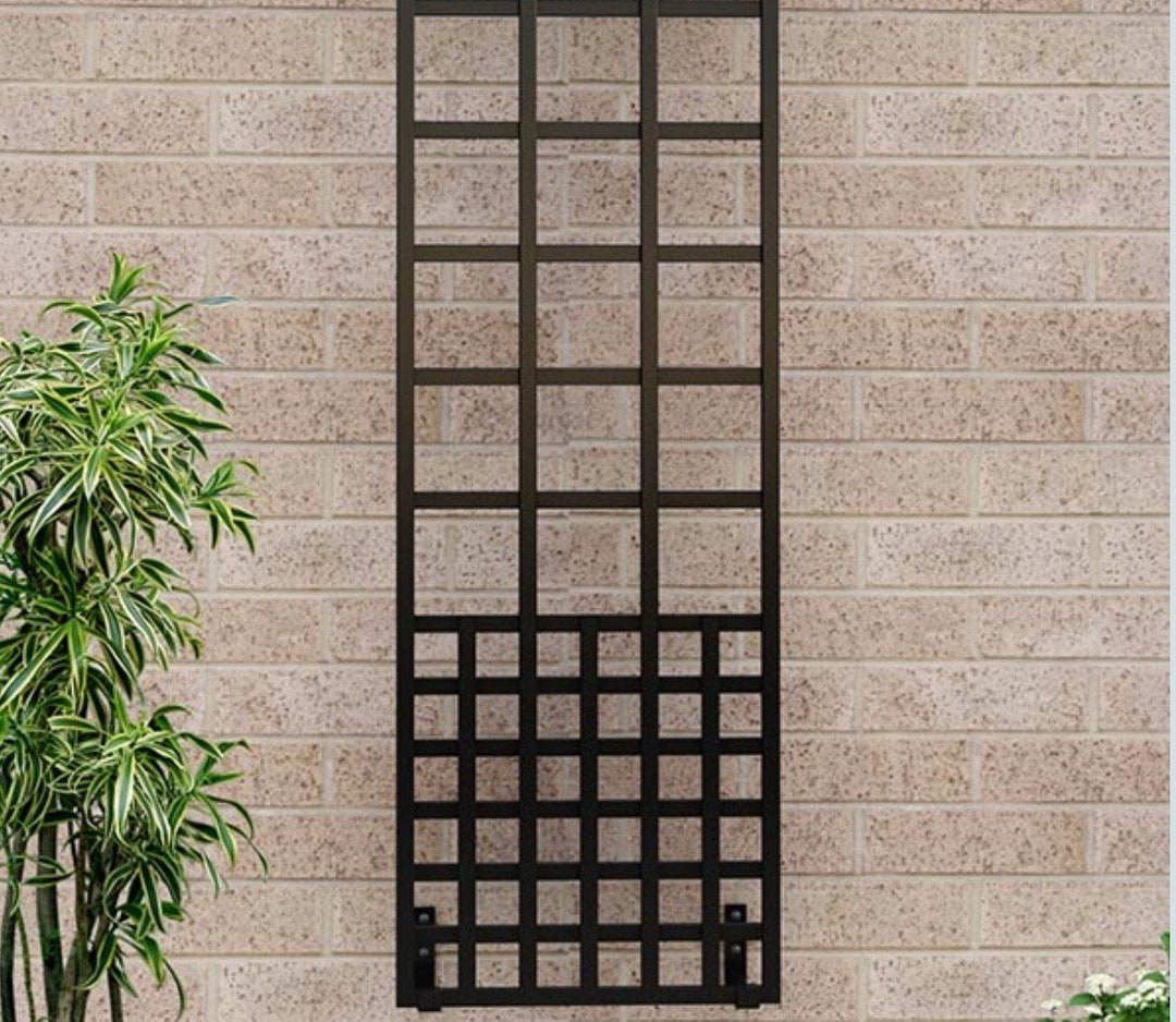 Vertical Square Grid Trellis Square Overlap Metal Trellis for Plant ...