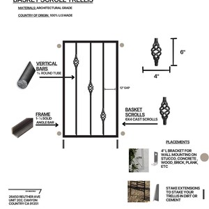 Hand Forged Scroll Baluster Trellis, Modern Twist Scroll Panel for ...