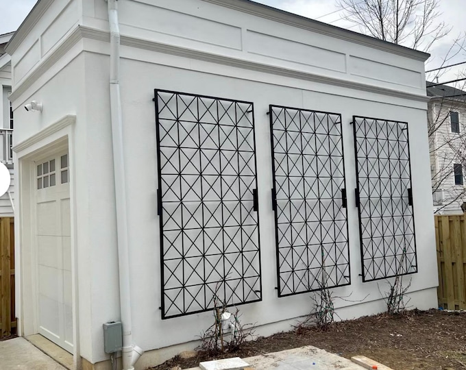 Classic Square Bar Trellis, Square Gridwall Panel, Heavy Duty Metal ...